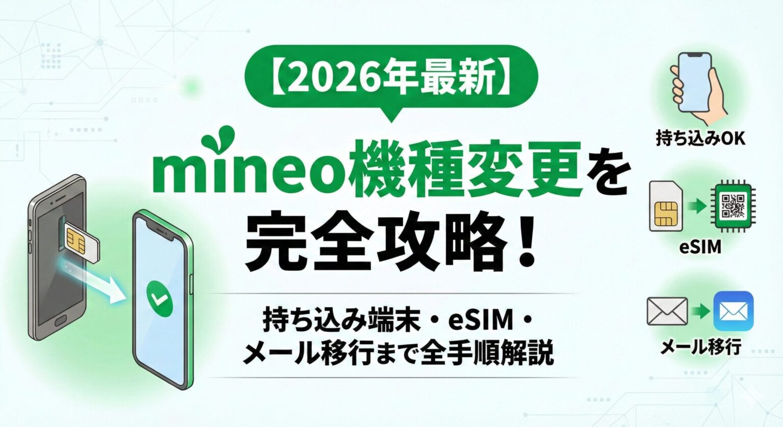 【2025年最新】mineoのeSIM完全ガイド！申し込み方法・メリット・注意点を徹底解説 | 格安SIMの通信簿